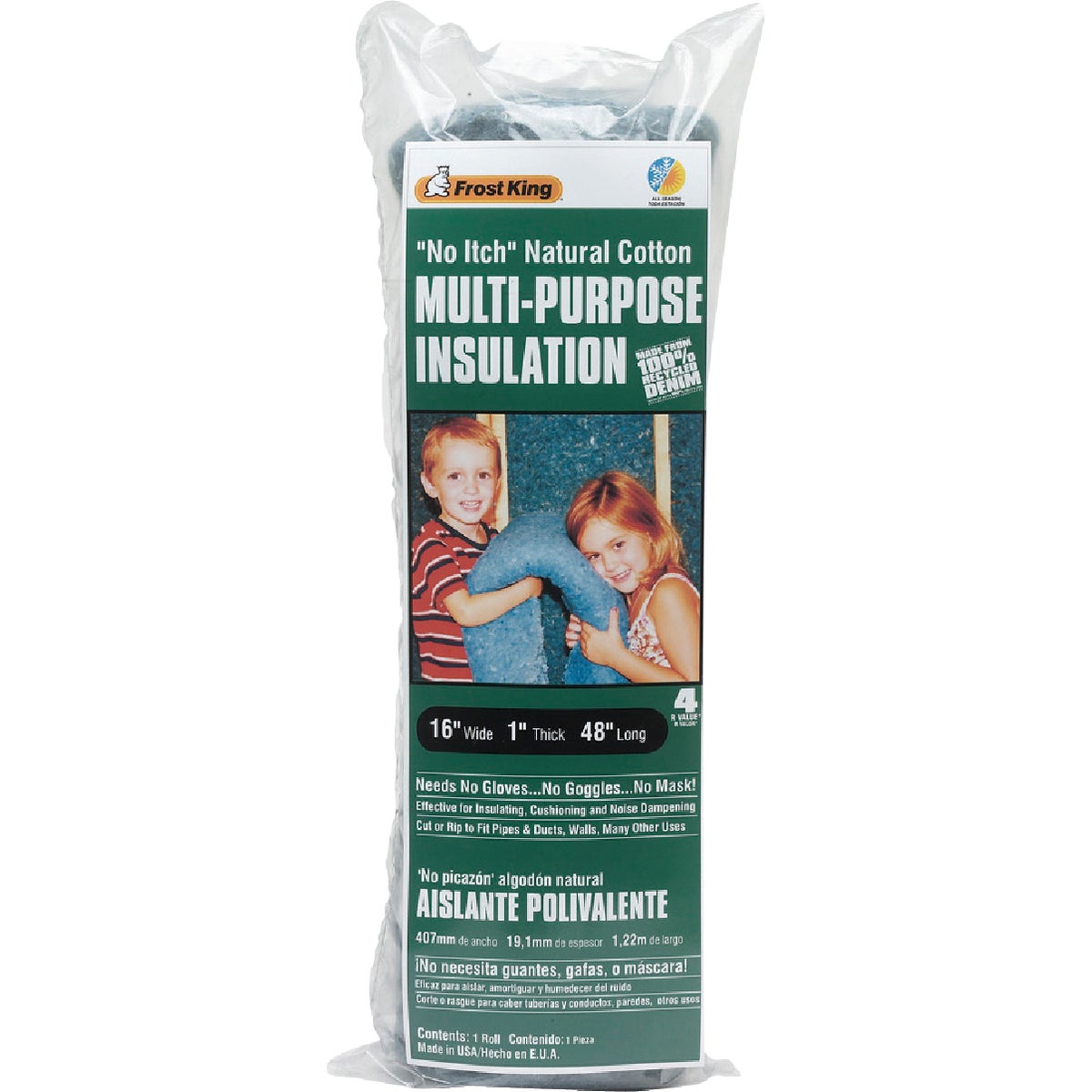 Angeles Millwork and Hartnagel - Frost King 16 In. x 48 In. Natural ...