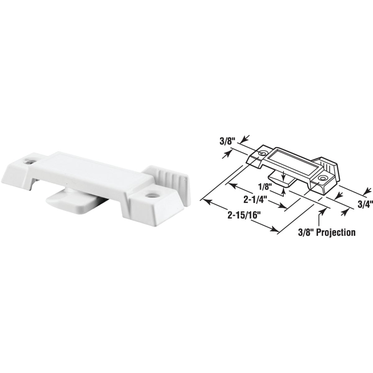 Angeles Millwork and Hartnagel - Prime-Line White Latch Sliding Window ...