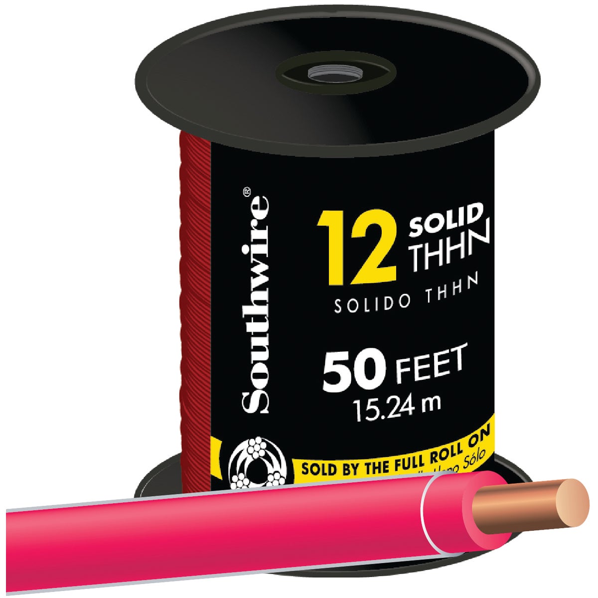 Angeles Millwork and Hartnagel - Southwire 50 Ft. 12 AWG Solid Red THHN ...