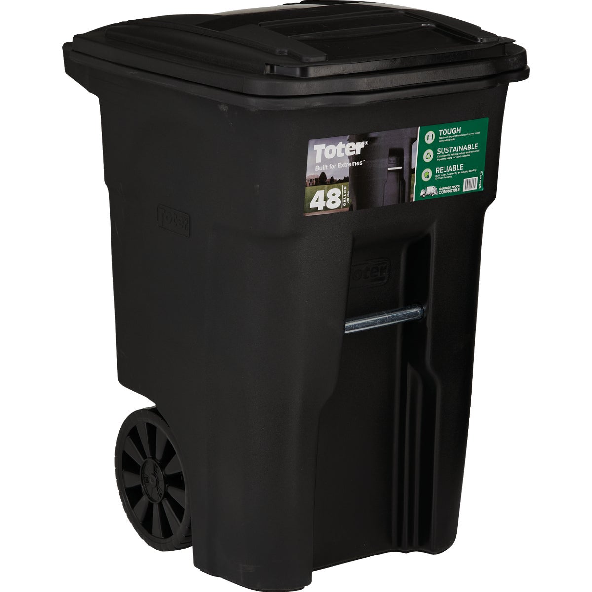 Angeles Millwork and Hartnagel - Toter 48 Gal. Black Outdoor Trash Can ...